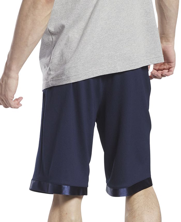 Reebok Men's Regular-Fit Logo-Print Mesh Basketball Shorts - Macy's