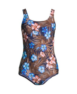 Lands' End Women's Plus Size DDD-Cup Chlorine Resistant Tugless One ...