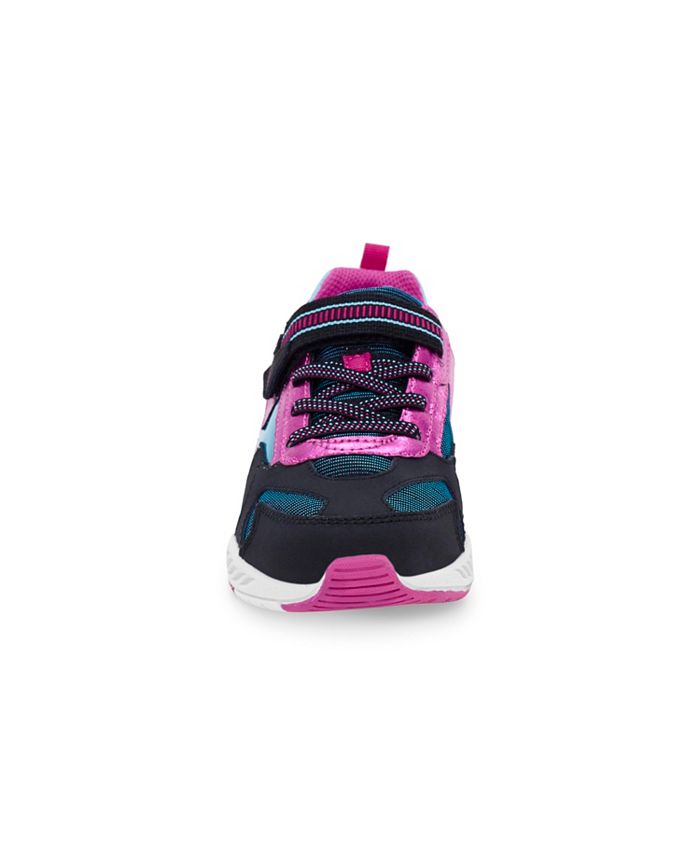 Stride Rite Little Girls Lighted Cosmic Synthetic Sneakers - Macy's