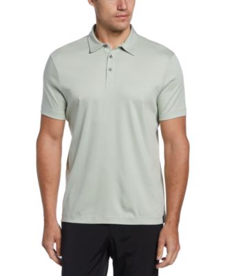 Perry Ellis Men's Interlock Stretch Solid Polo Shirt - Macy's