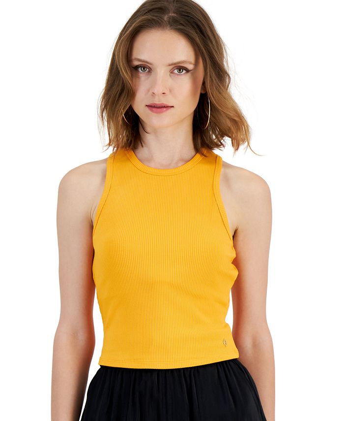 Guess Womens Denise Ribbed Racerback Tank Top Macys