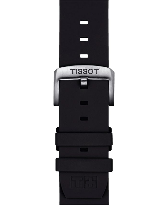 Tissot Official Interchangeable Black Silicone Watch Strap - Macy's
