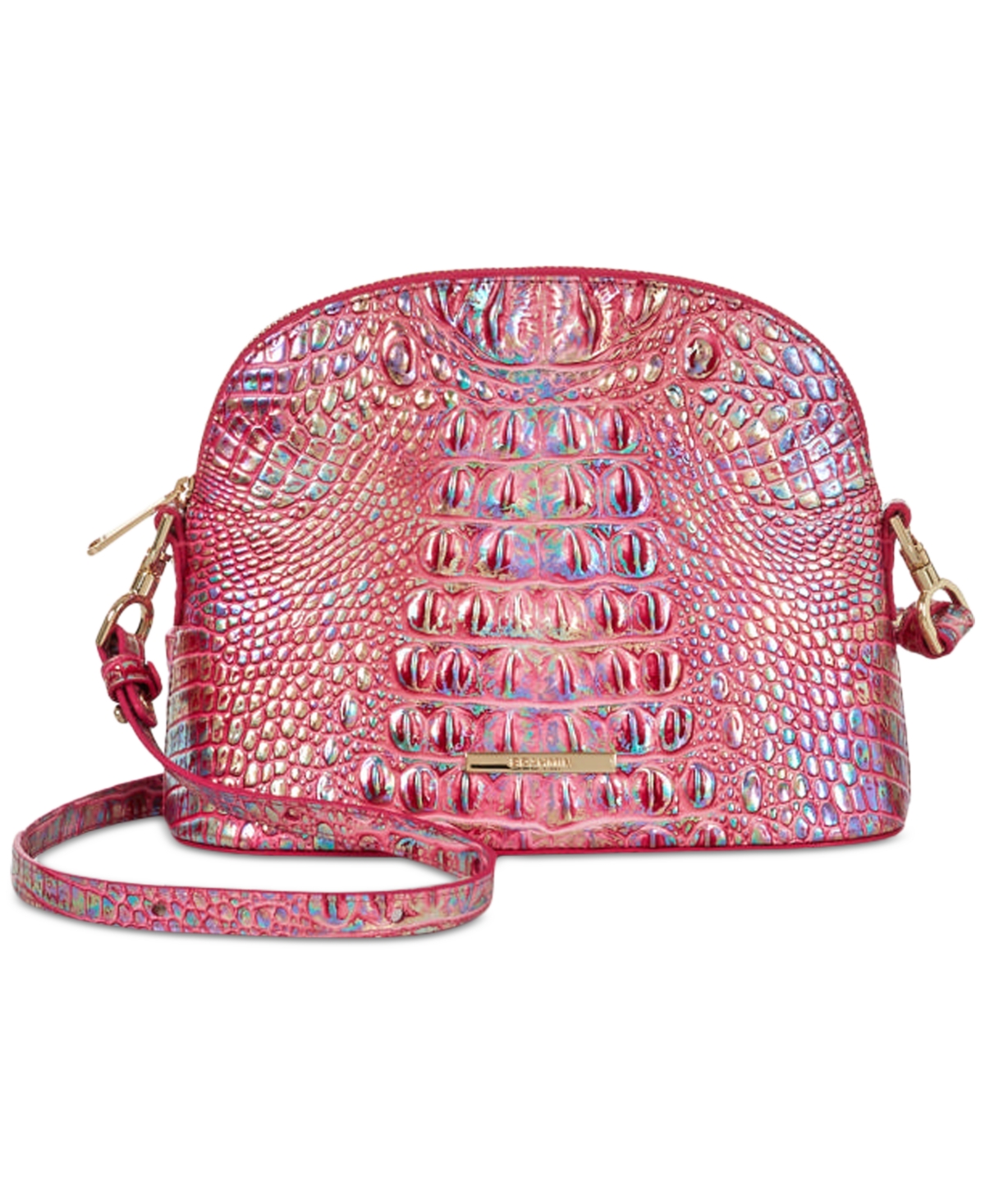 Brahmin Small Georgina Emerald Melbourne Leather Crossbody - Neptune ...