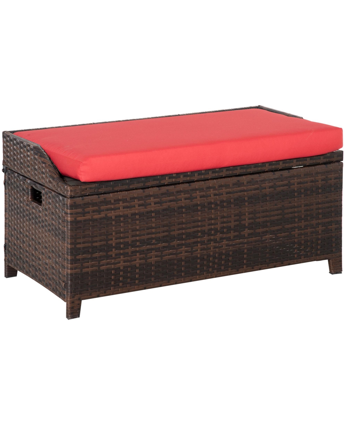 Click here for Outsunny Pe Rat Patio Storage Bench w/ Interior Wa... prices