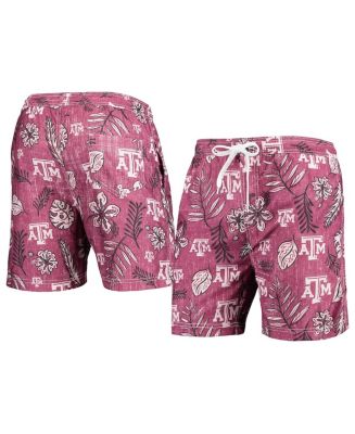Men's Wes & Willy Maroon Texas A&M Aggies Vintage-Inspired Floral Swim ...
