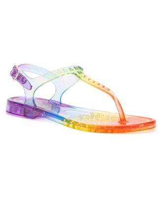Olivia Miller Girls Tri-Color Jelly Sandal - Macy's