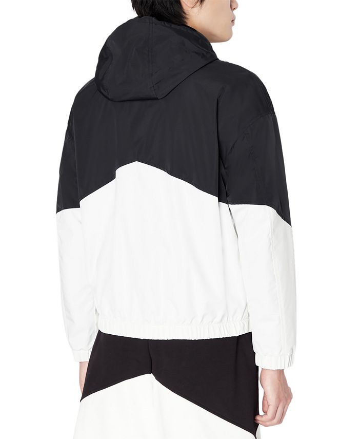A|X Armani Exchange Men's Reversible Zip-Front Two-Tone Hooded ...