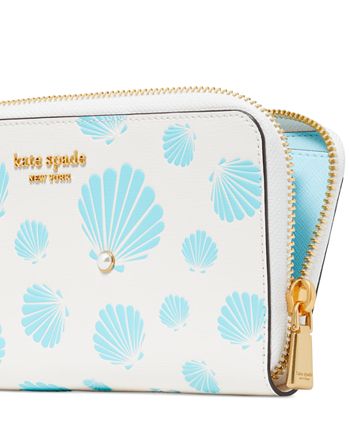 kate spade new york Seashell Embossed Saffiano Leather Zip Around ...
