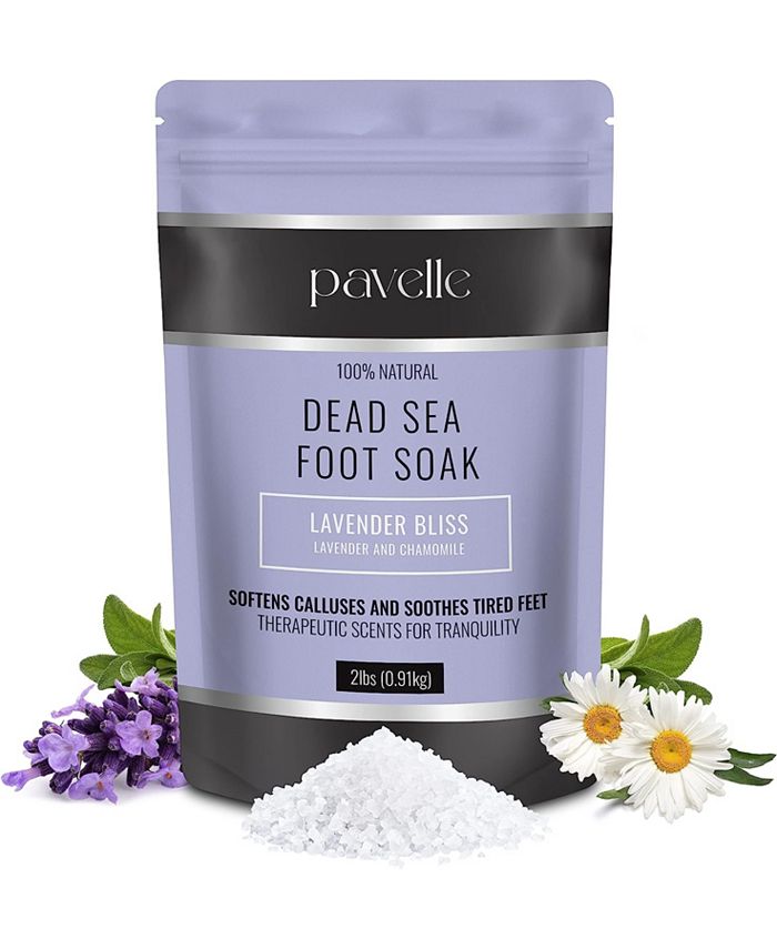 Pavelle Foot Salts for Foot Bath, Dead Sea Salt Spa, Lavender Bliss ...