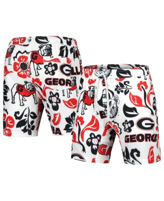 Men's Wes & Willy White Georgia Bulldogs Vault Tech Swimming Trunks ...