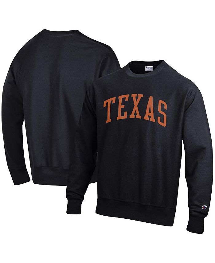 Champion Men's Black Texas Longhorns Arch Reverse Weave Pullover ...