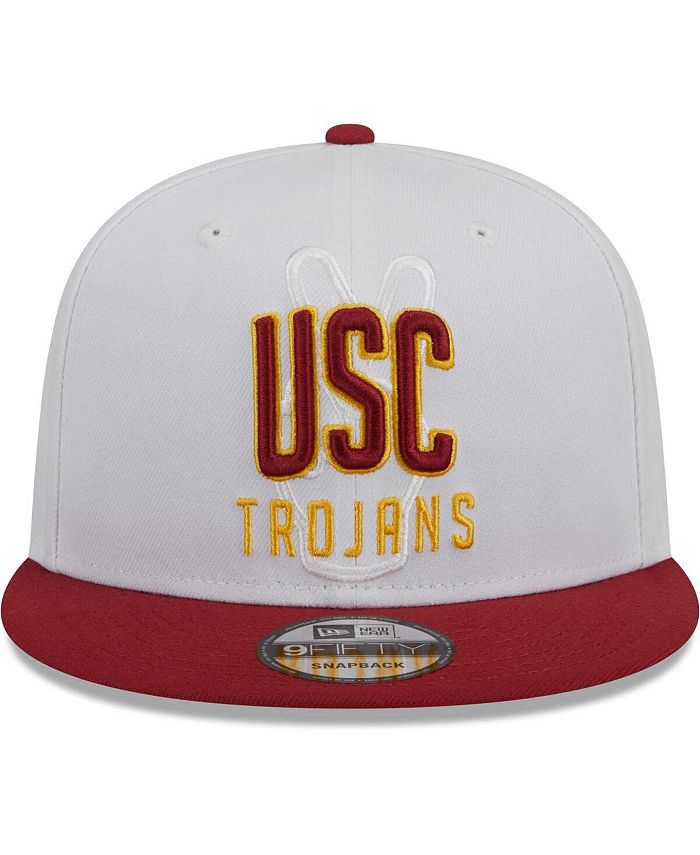New Era Men's White and Cardinal USC Trojans Two-Tone Layer 9FIFTY ...