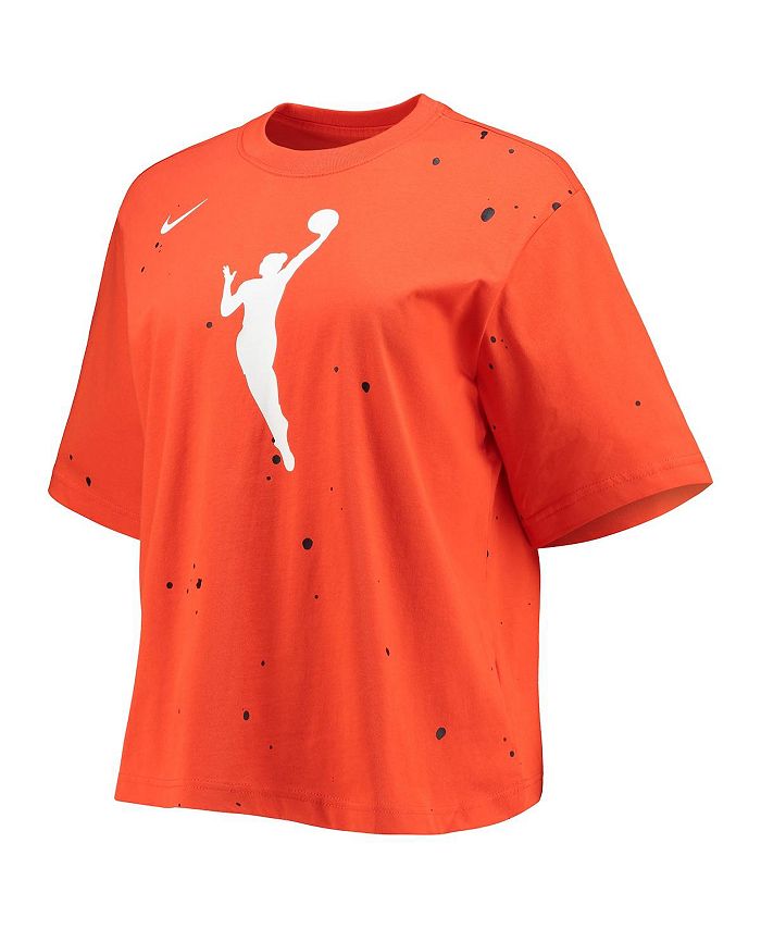 Nike Women's Orange WNBA Boxy Splatter T-shirt - Macy's