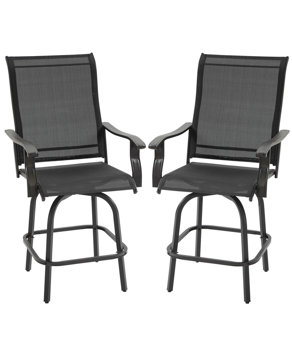 Click here for Outsunny Set of 2 Outdoor Swivel Bar Stools for Ba... prices