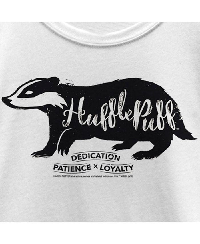 Warner Bros. Girl's Harry Potter Hufflepuff Dedication Patience Loyalty Child T-Shirt - Macy's