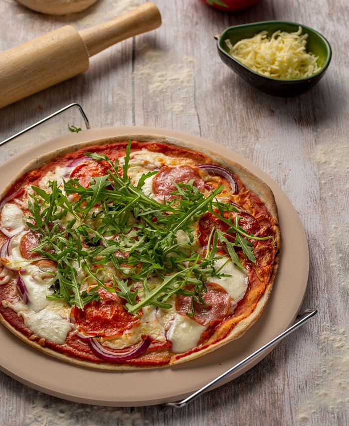 Typhoon Pizza 1.37" Stone with Serving Rack - Macy's