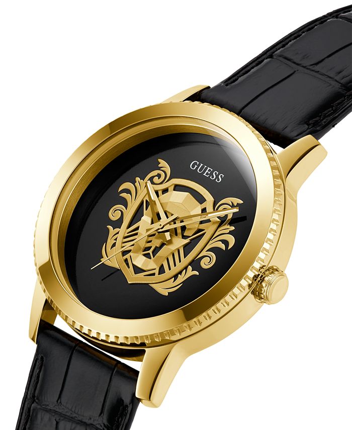 GUESS Men's Analog Gold-tone Stainless Steel Watch 44mm - Macy's