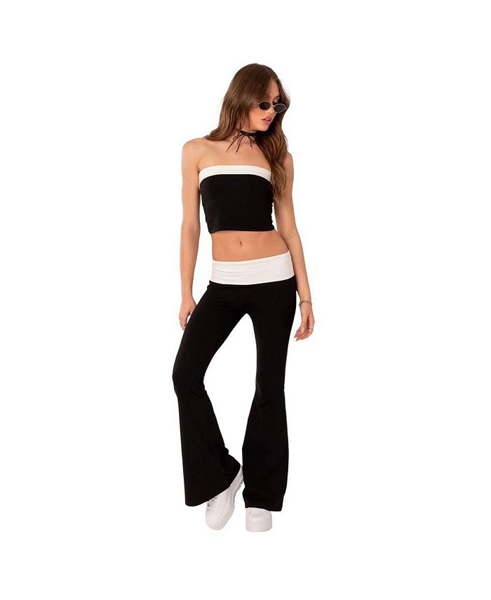 Edikted Women's Contrast Fold Over Tube Top - Macy's