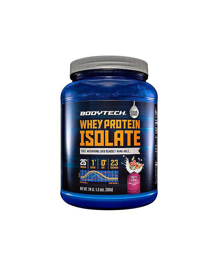 BodyTech Whey Protein Isolate Powder - Fruity Cereal (1.5 lbs./23 ...