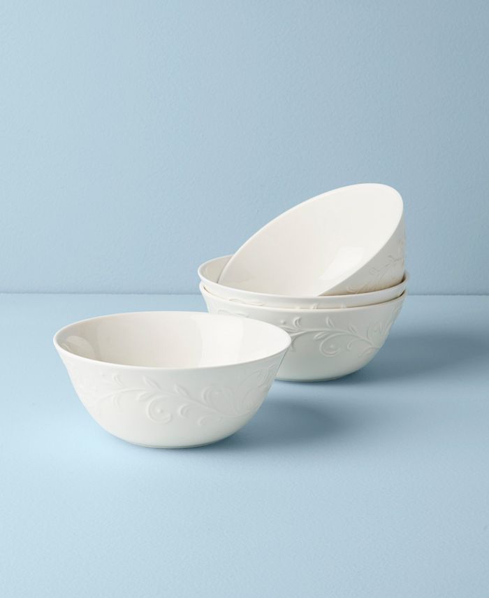 Lenox Opal Innocence Carved 4-Piece All-Purpose Bowl Set - Macy's