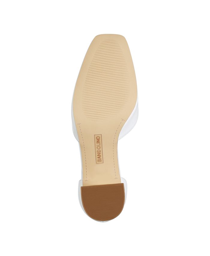 Bandolino Women's Lets Add Square Toe Block Heel Ankle Strap Pumps - Macy's