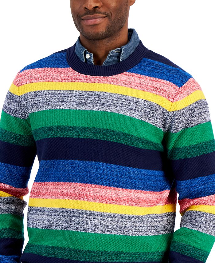 Club Room Men's Multi-Stripe Sweater, Created for Macy's - Macy's