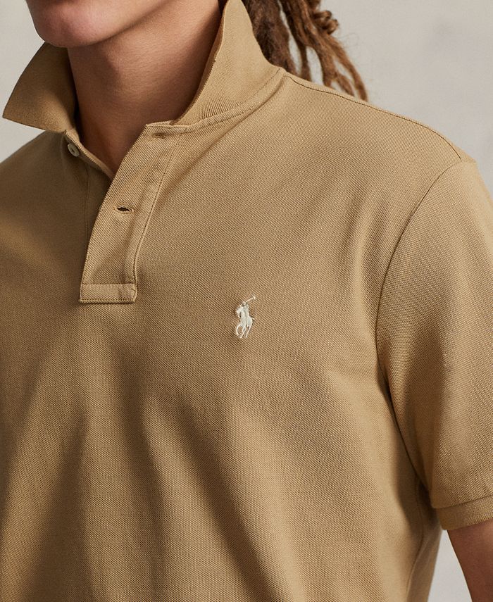Polo Ralph Lauren Men's Cotton Custom Slim Fit Mesh Polo Shirt - Macy's
