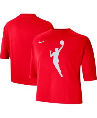 Women's Nike Red WNBA Logowoman Team 13 Cropped Boxy T-shirt - Macy's