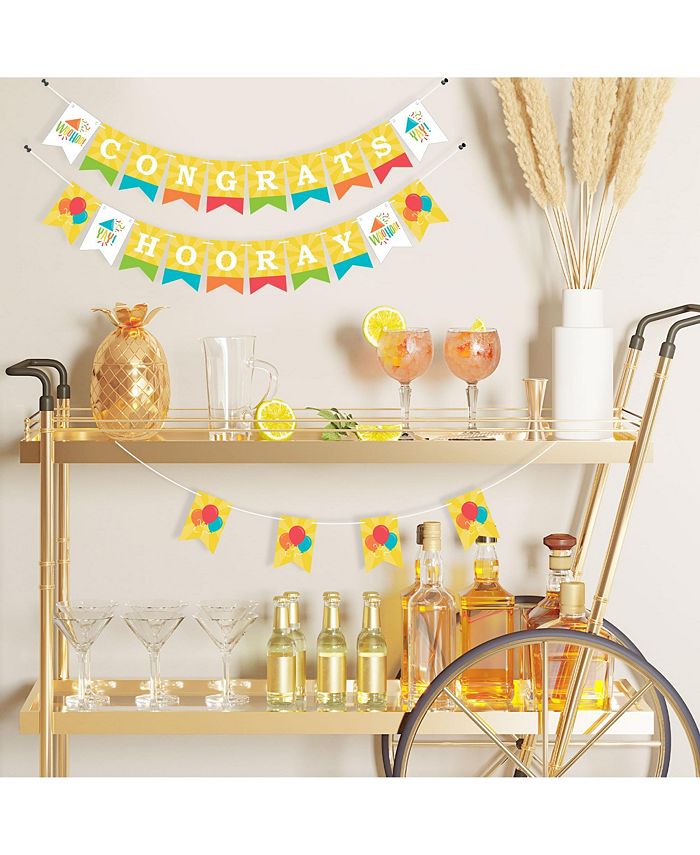 Big Dot of Happiness Congrats - Congratulations Mini Pennant Banner ...