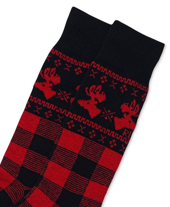 Polo Ralph Lauren Men's Holiday Moose Buffalo Check Socks - Macy's
