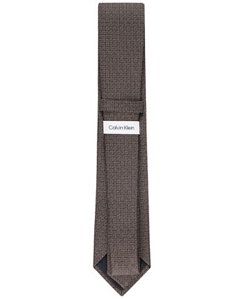 Calvin Klein Men's Tonal Square Geo-Print Tie - Macy's