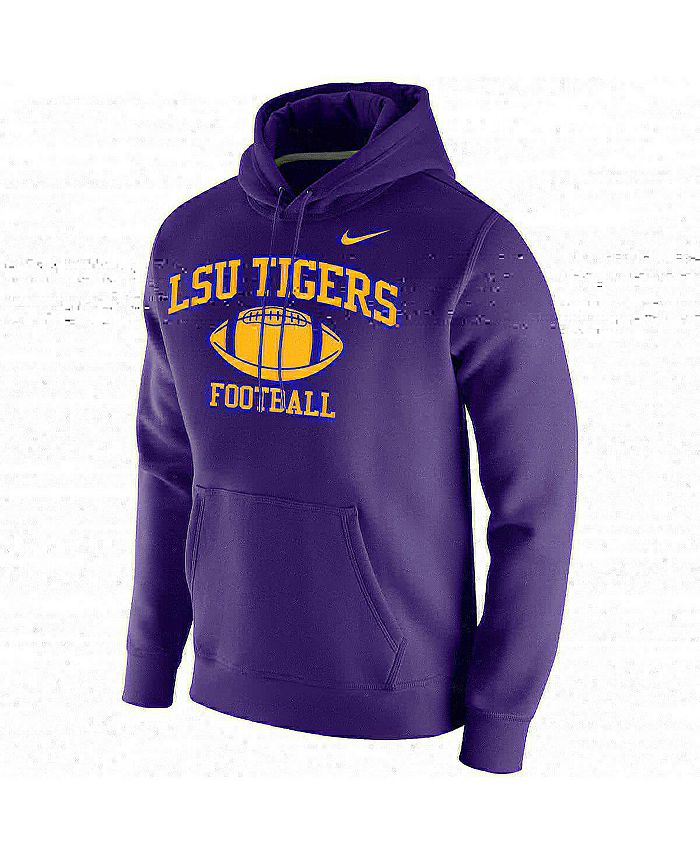 Nike Men's Purple LSU Tigers Retro Football Club Fleece Pullover Hoodie ...