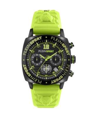 Plein Sport Men's Wildcat Green Silicone Strap Watch 40mm - Macy's