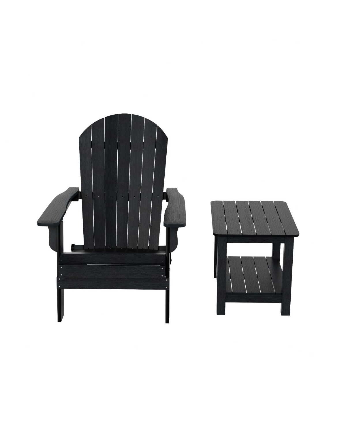 Click here for 2-Piece Outdoor Folding Adirondack Chair with Side... prices