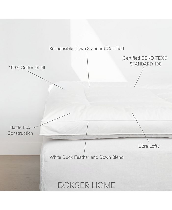 Bokser Home Feather & Down Plush Luxury Mattress Topper - Twin - Macy's