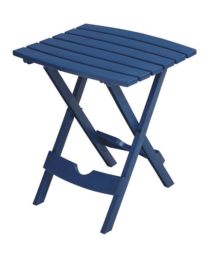 Adams Quik-Fold Outdoor Plastic Side Table, Monaco Blue, 15 inches - Macy's