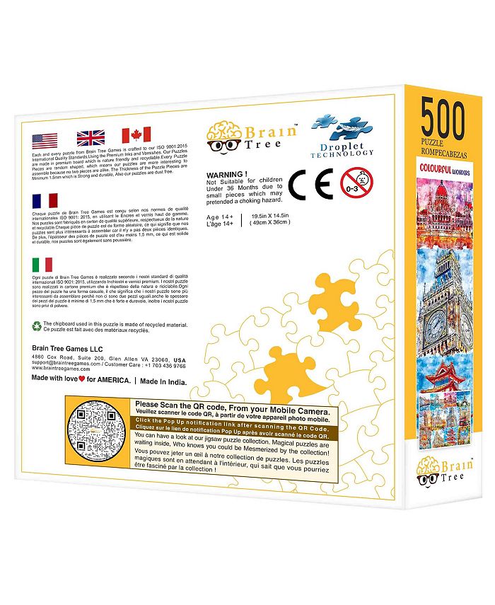 Brain Tree Games Colorful Wonders 500 Piece Puzzles - Macy's