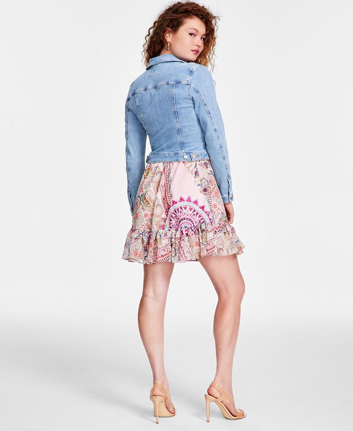 GUESS Women's Denim Trucker Jacket - Macy's