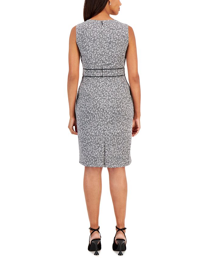 Kasper Women's Sleeveless Contrast Piped Sheath Dress - Macy's