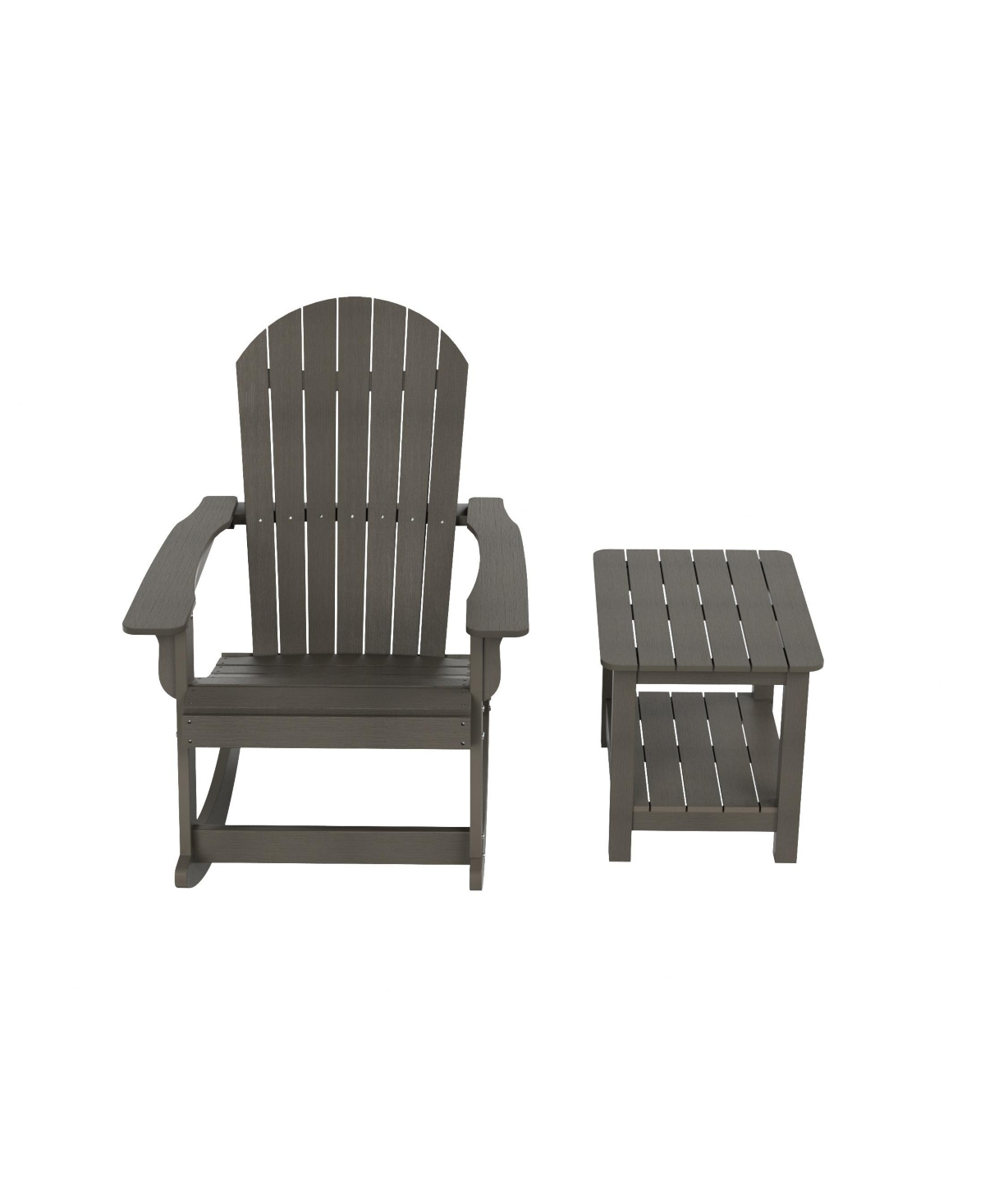 Click here for 2-Piece Outdoor Patio Adirondack Rocking Chair wit... prices
