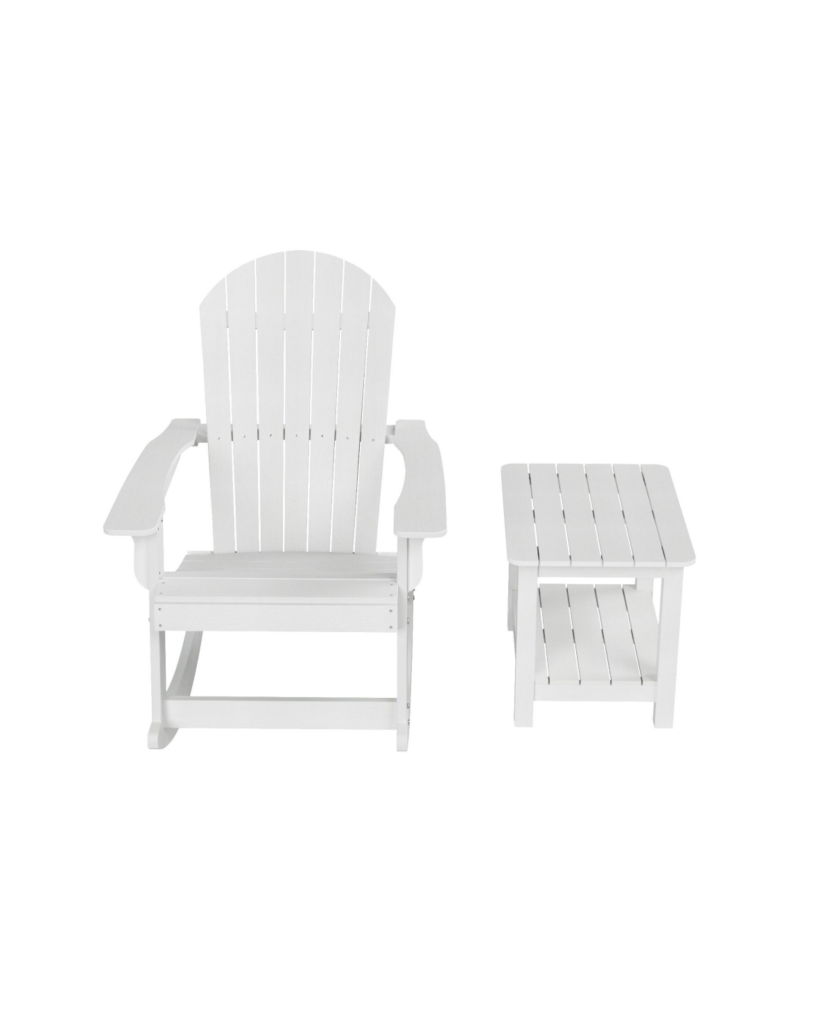 Click here for 2-Piece Outdoor Patio Adirondack Rocking Chair wit... prices