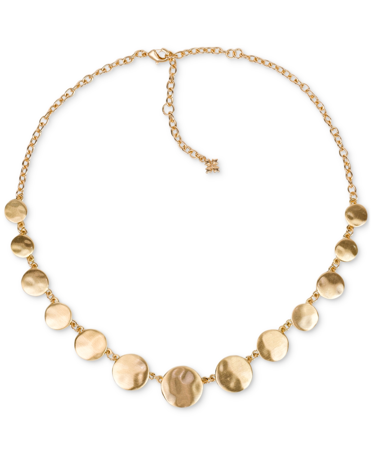 Patricia Nash Gold-tone Graduated Disc Necklace, 16" + 3" Extender In ...