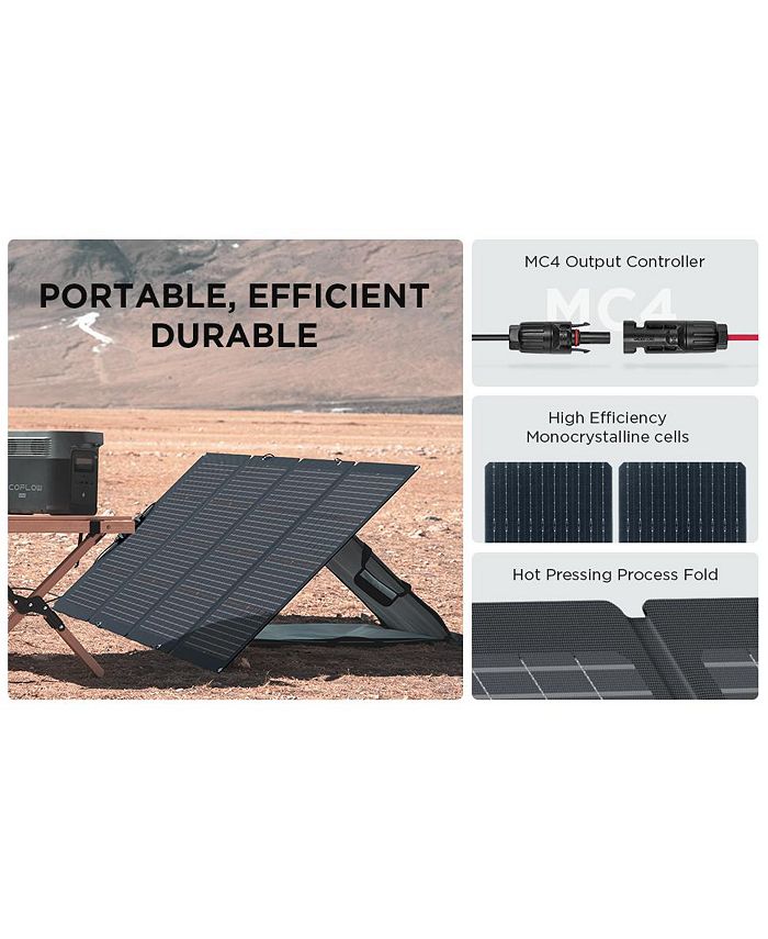 EcoFlow 220W Bifacial Solar Panel - Macy's
