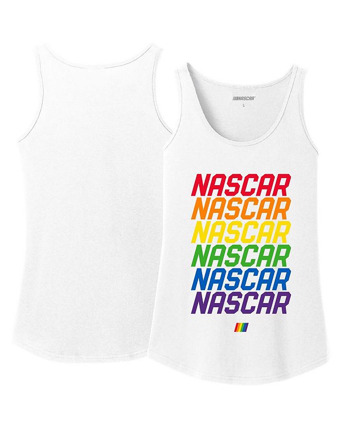 Checkered Flag Sports Women's White NASCAR Logo Pride Tank Top - Macy's