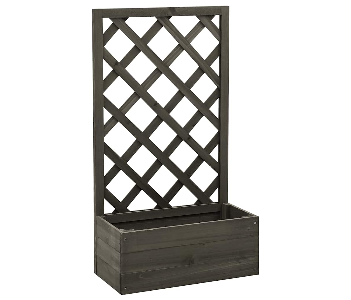 Click here for Garden Trellis Planter Gray 19.7x9.8x35.4 Solid Fi... prices