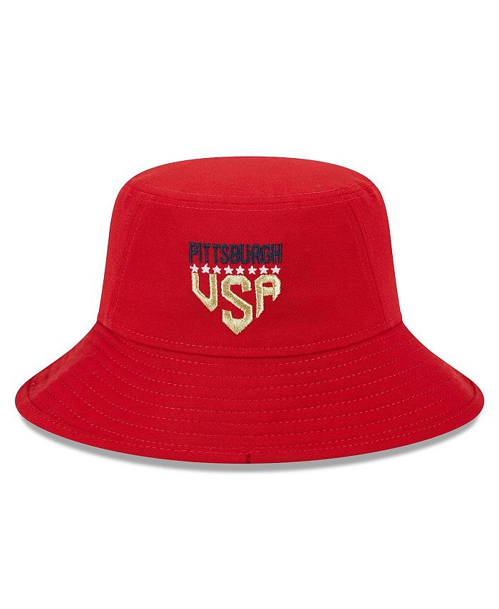 New Era Men's Red Pittsburgh Pirates 2023 Fourth of July Bucket Hat ...