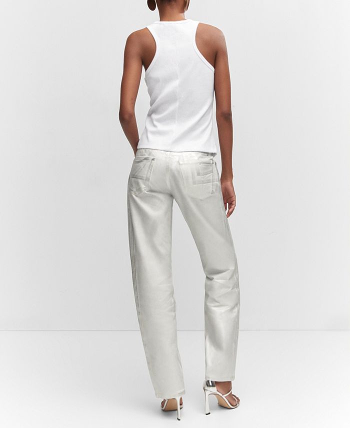 MANGO Women's Sequin Halter Top - Macy's