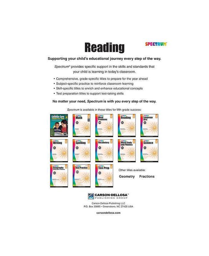 Barnes & Noble Spectrum Reading Workbook, Grade 5 by Spectrum Compiler ...