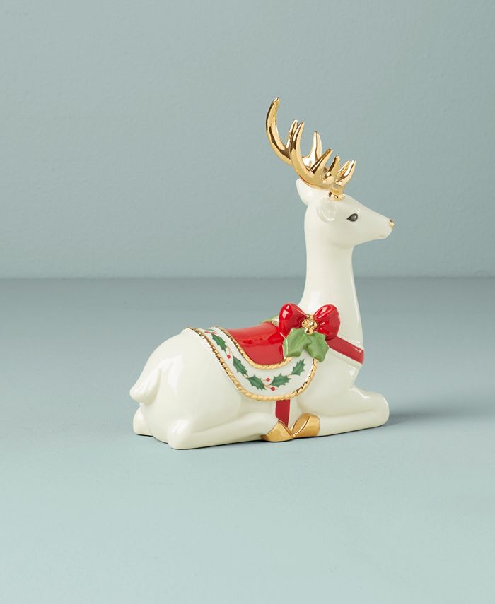 Lenox Laying Reindeer Figurine - Macy's