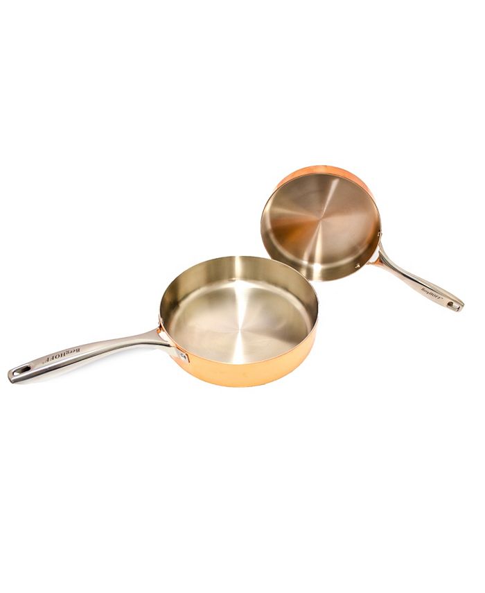 BergHOFF Vintage-Like Tri-Ply 5 Piece Mid Size Polished Copper Cookware ...